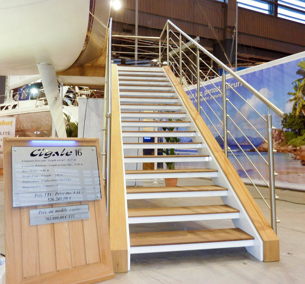 Rambarde en inox cintrée