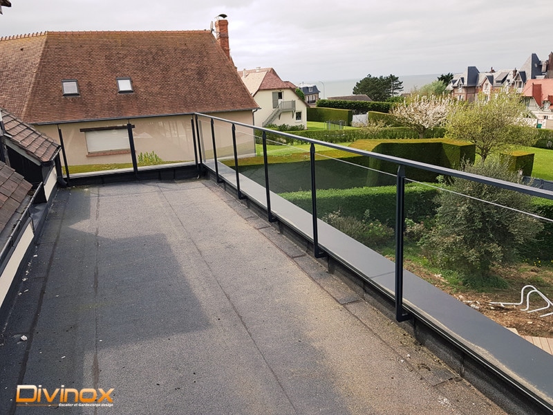 Rambarde Extérieure sur Terrasse en Acier