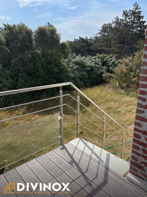 Garde-corps inox extérieur sur terrasse